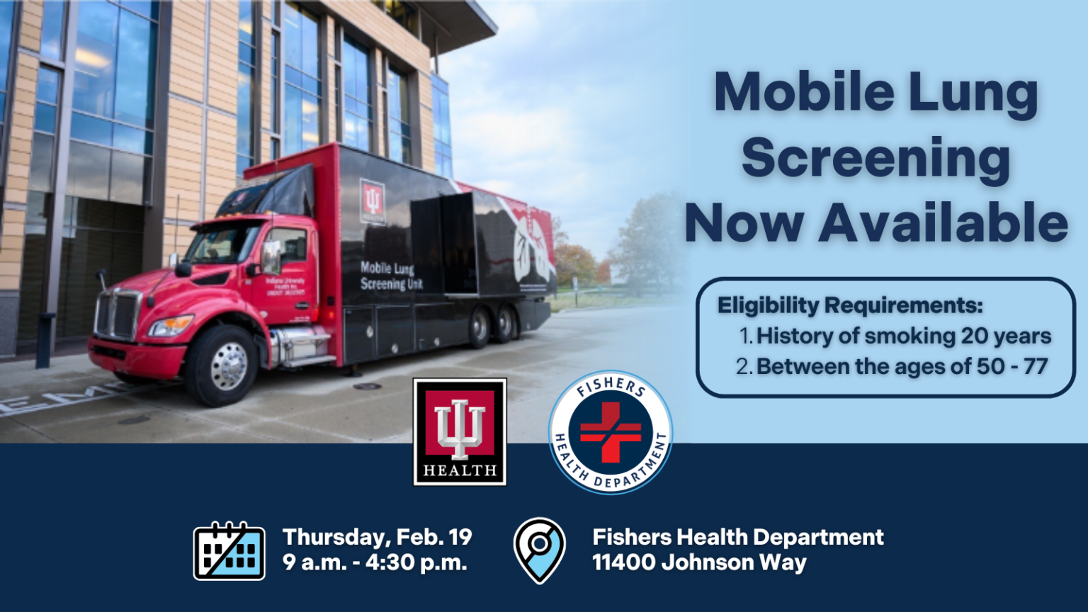 Mobile Lung Screening – IU Health - Fishers Health Department